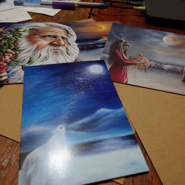 Yule Cards / Winter Solstice Cards / Christmas Cards / Pack of 3 - Etsy