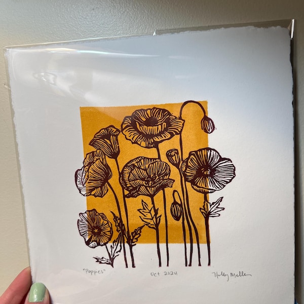 Dovely Linocut Print - Etsy