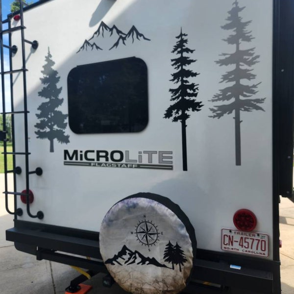 Mountain Range Decal - Multiple Colors and Sizes Available - Car Decal ...