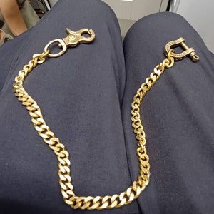 Solid Brass Key Chain Key Ring Brass Chains Wallet Chain Purse With ...