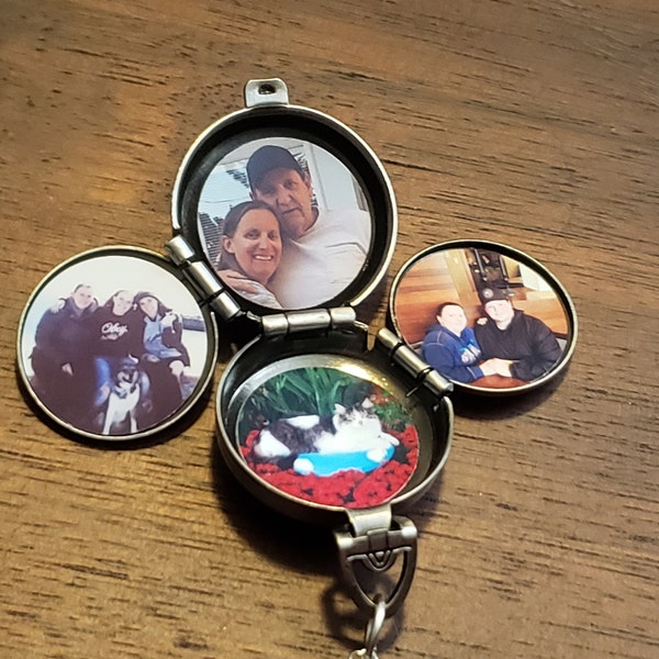 Incredible Four-way Locket Necklace Family Album Lockets Mourning ...