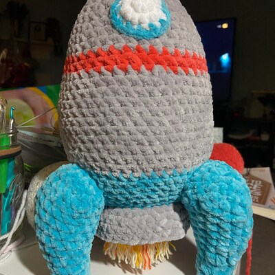 Rocket Crochet Pattern, Amigurumi Spaceship Pattern Pdf-rocket Toy ...