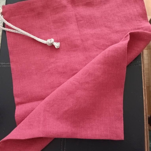 Linen Zero Waste Bag Many COLORS - White Beige Denim Blue Black Green ...