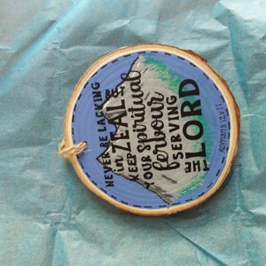 Encouraging Bible Verses on Hand Painted Wood Slices. Part 2 - Etsy