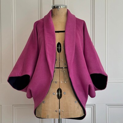 Cocoon Jacket PATTERN Digital Pdf Video Tutorial, Draped, Unisex, Lined, Kimono, Tailored Suit ...