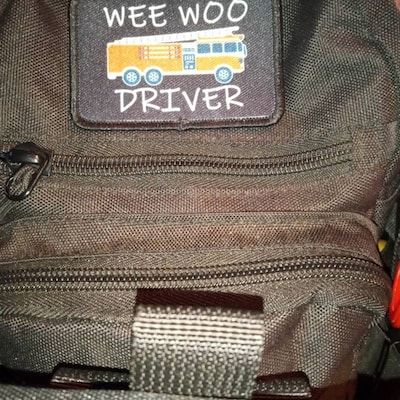 Wee Woo Driver Fire Engine Firefighter EMT Driver Funny 2x3 Removable ...