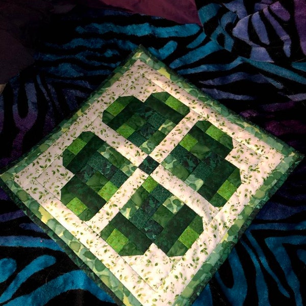 Digital PDF Quilt Block Pattern|four Leaf Clover Heart Quilt Block ...