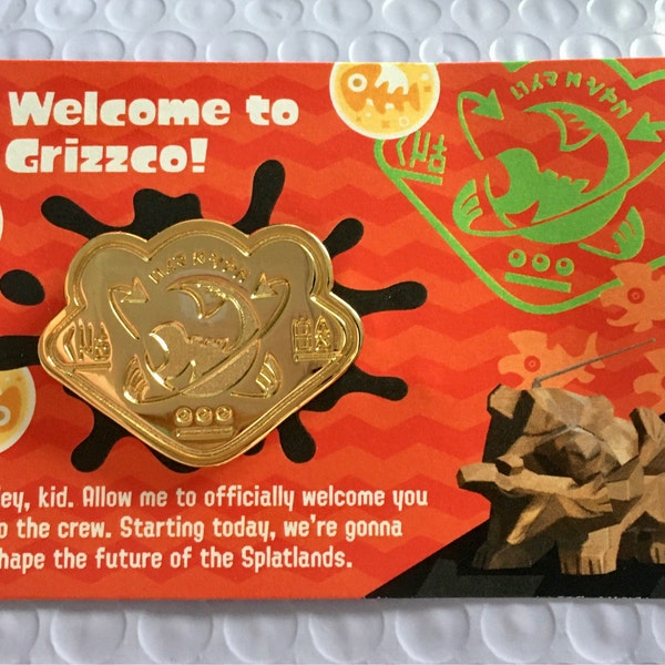Splatoon 3 Salmon Run Grizzco ID Card Holder With Lanyard & Enamel Pin ...