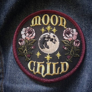 ORIGNIAL Moon Child Moon Goddess Patch 3 Iron on Patch Handmade Gift ...
