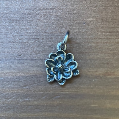 MAGNOLIA FLOWER .925 Sterling Silver 3-D Charm Pendant Tree Blossom ...