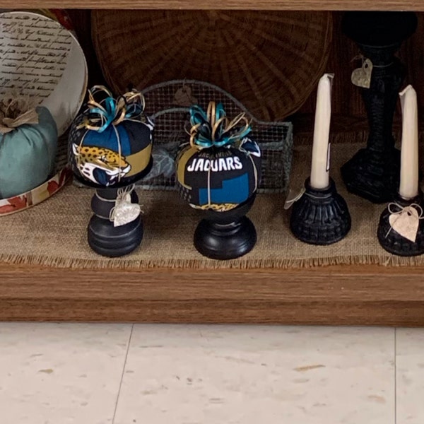 NFL Football Jacksonville Jaguars on Black Woven Cotton Fabric Priced ...