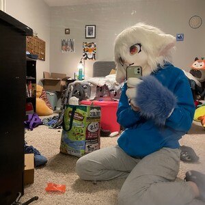 Kig Fursuit Head Cat Furry Head With Lolita Clips, Kig Kemono Fursuit ...