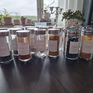 Gold Metallic Herbs and Spice Labels Custom List Waterproof Labels ...