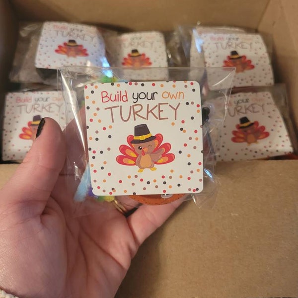 Build Your Own Turkey Kit: Thanksgiving Party Favor, Classroom Craft ...