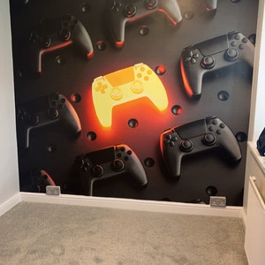 Gaming Room, Game Kids Playing Room Decor Gift, Art Print Photomural ...