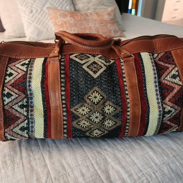 Straw Backpack With Leather Straps – Handwoven Boho Bag, Moroccan Palm ...
