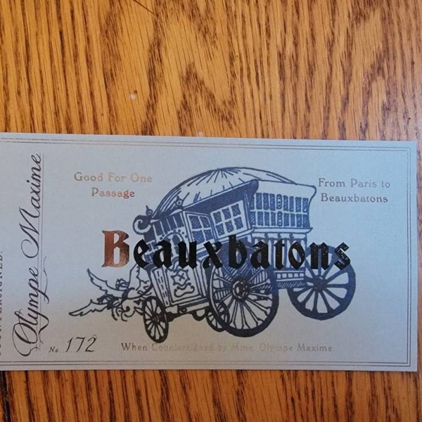 French School Stagecoach Ticket - Etsy