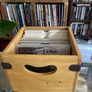 Retro Record Box Handcrafted Vintage Style Vinyl Album Crate - Etsy