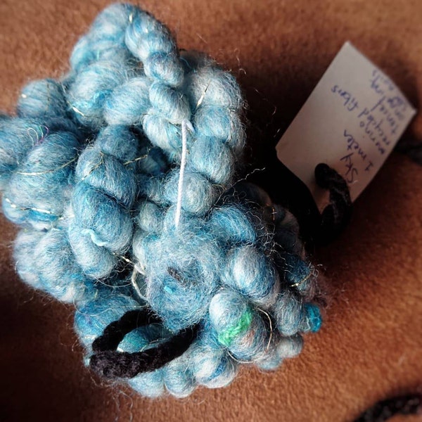 Green Art Yarn/ Thick & Thin Yarn/ Hand Spun Yarns/ Slubs/ Coils ...