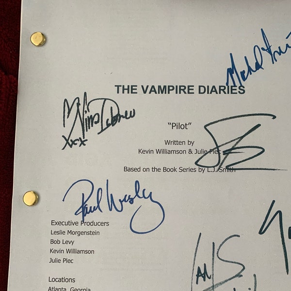 Vampire Diaries TV Script Signed Autographed Paul Wesley, Ian ...