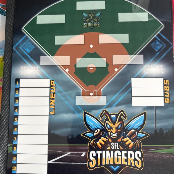 9"x12" Metal Custom Dugout Lineup Board - Etsy