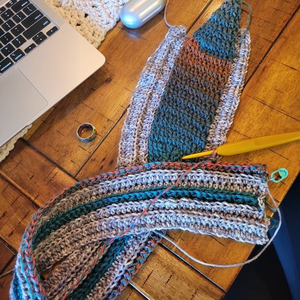 CROCHET PATTERN: Embossed Phoenix Scarf - Etsy