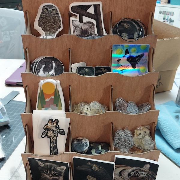 12 Slot Bookmark Display - Physical Product Display for Craft Shows - Etsy