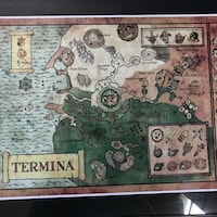 Map of Termina From Legend of Zelda, Majoras Mask - English or Hylian ...