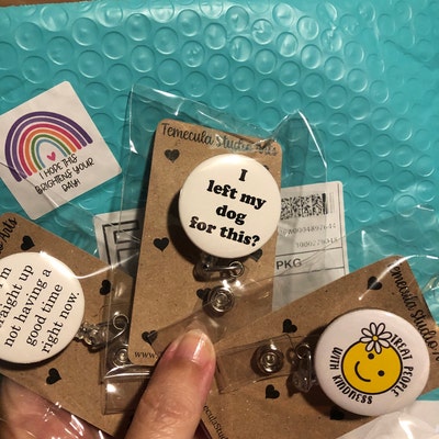 Funny Badge Reel Badge Reel Coworker Jokes Pinch Clip Badge Reel Nurse ...