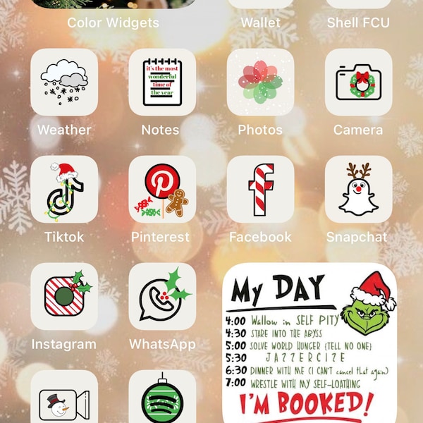 Christmas Aesthetic App Icons Christmas Apps Christmas Cheer App Icons ...