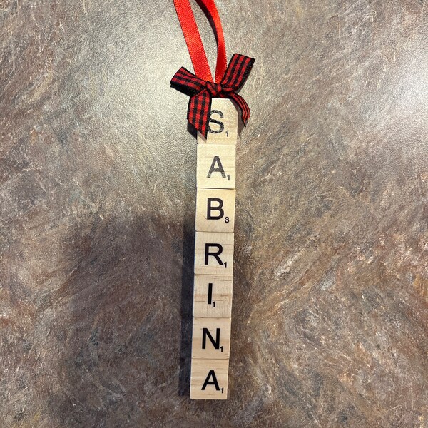 Personalized Scrabble Letter Name Ornaments, Christmas 2023, Timeless ...
