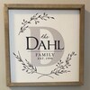 Personalized Glass Family Name Sign With Established Date 11x21 - Etsy