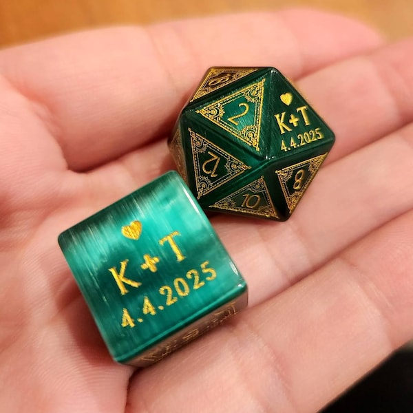 Custom Wedding Dice | Custom Dice D20 | Dungeons & Dragons | DND Dice ...
