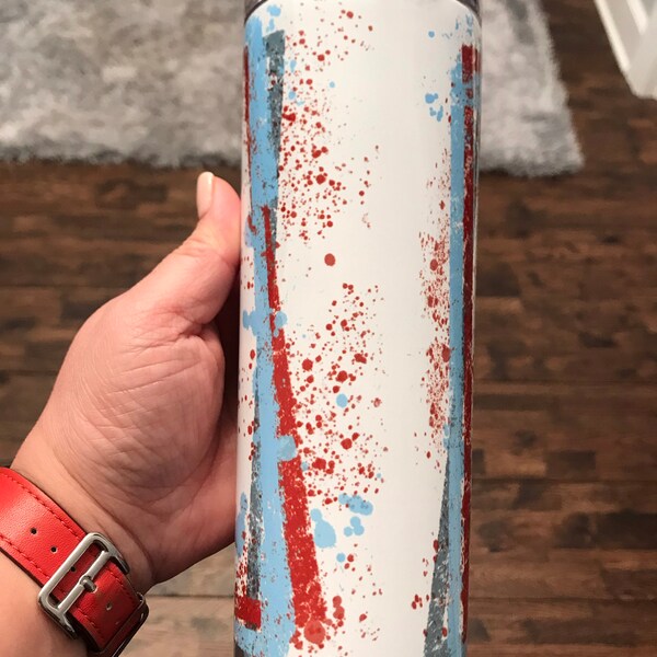 Paint Splatter Frame Red and Columbia BLUE | Paint Splatters | Bleached ...