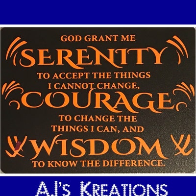 Serenity Prayer Serenity Courage Wisdom SVG, PDF, PNG Digital File ...