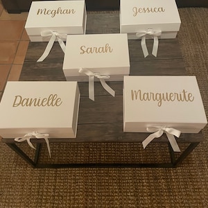 Personalized Luxury Name Gift Box Bridesmaids Proposal - Etsy