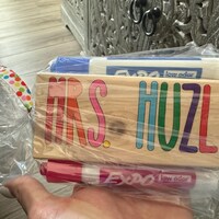 Personalized Teacher Whiteboard/chalkboard Eraser Gift Set, Hand ...