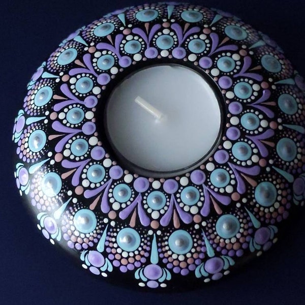 Hand Painted Dot Art Mandala on Stone Paperweight - Etsy