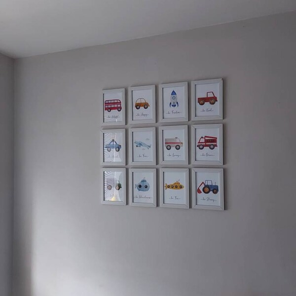 Personalised Boys Car Print, 2nd Birthday Gift, Boys Room Decor, Boys ...