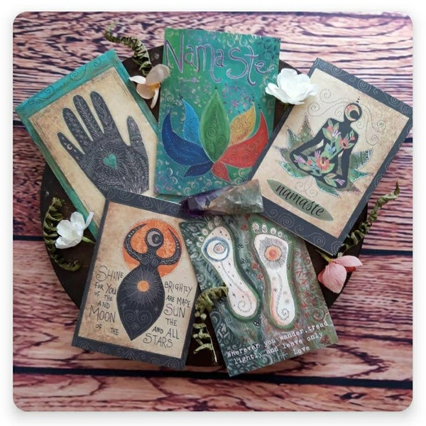 Moon Art Card, Moon Phase Card, Moon Greeting Card, Pagan Greeting Cards, Moon Hare Card, Pagan ...