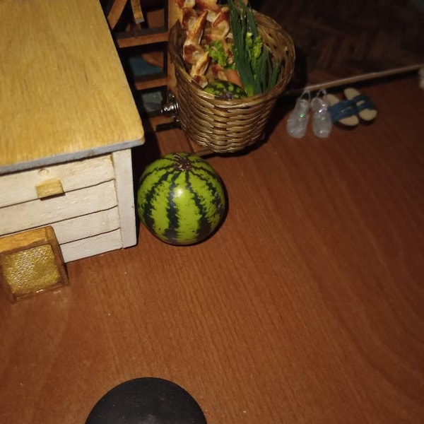 Piece of Watermelon Miniature Watermelon Fruit Clay Mini Fruit ...