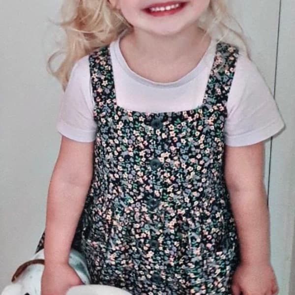 Girl Pinafore Dress Pattern With Front Pockets and Front Closure – PDF ...