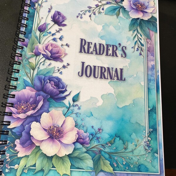 Floral Reading Journal L Book Log and Challenges - Etsy