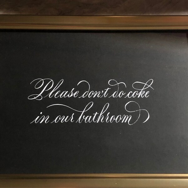 Home is Where the Fart is | Calligraphy Print Art Decor 7" X 5" - Etsy