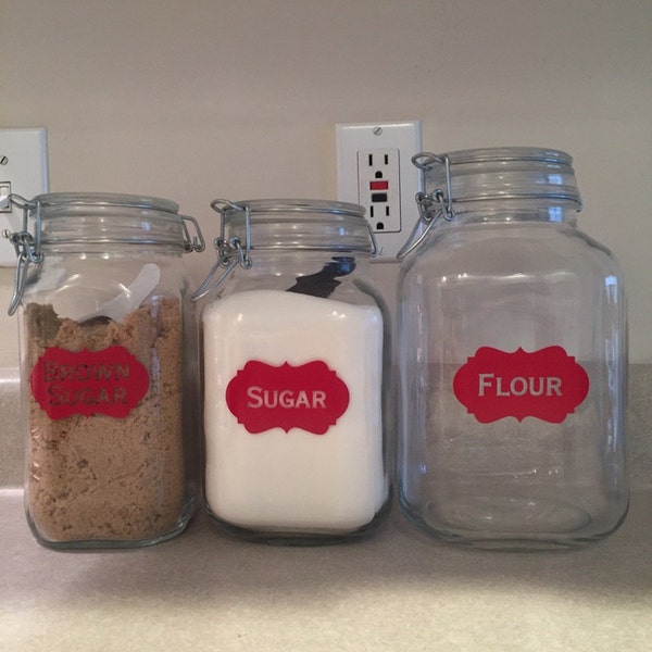 Vinyl Canister Labels (option 2) - Etsy