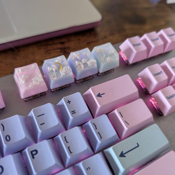 Customize Cloud Moon Sky Keycap Ombre Sunset Dawn - Etsy