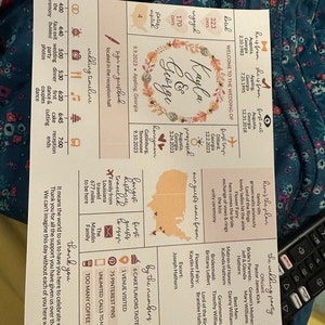 Infographic Wedding Program Template Burgundy Wedding - Etsy