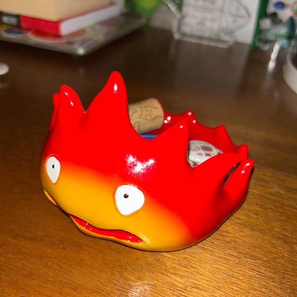 Calcifer Flame Ring Holder Resin Jewelry Dish Anime Trinket Tray by ...