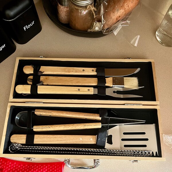 Grill Gift Set, Bbq Grilling Tools, Personalized Bbq Set, Barbecue Gift ...