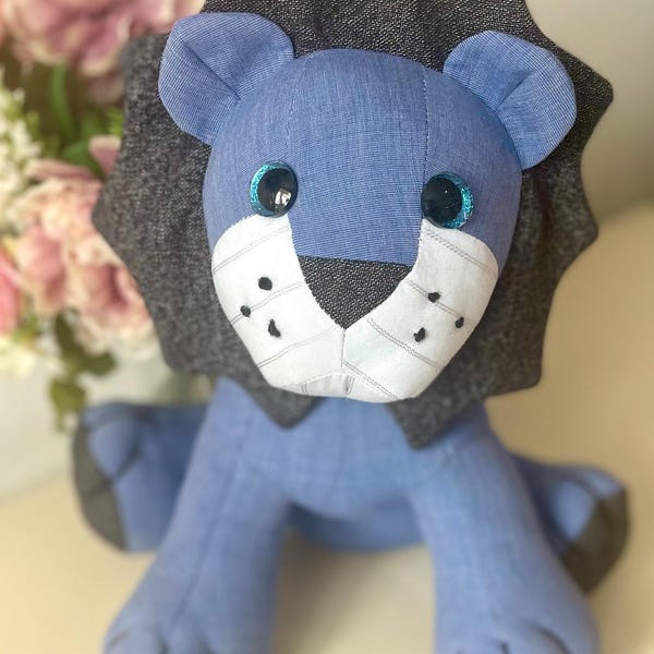 Larry Lion Toy Sewing Pattern PDF, Stuffed Lion Pattern, Stuffed Animal ...
